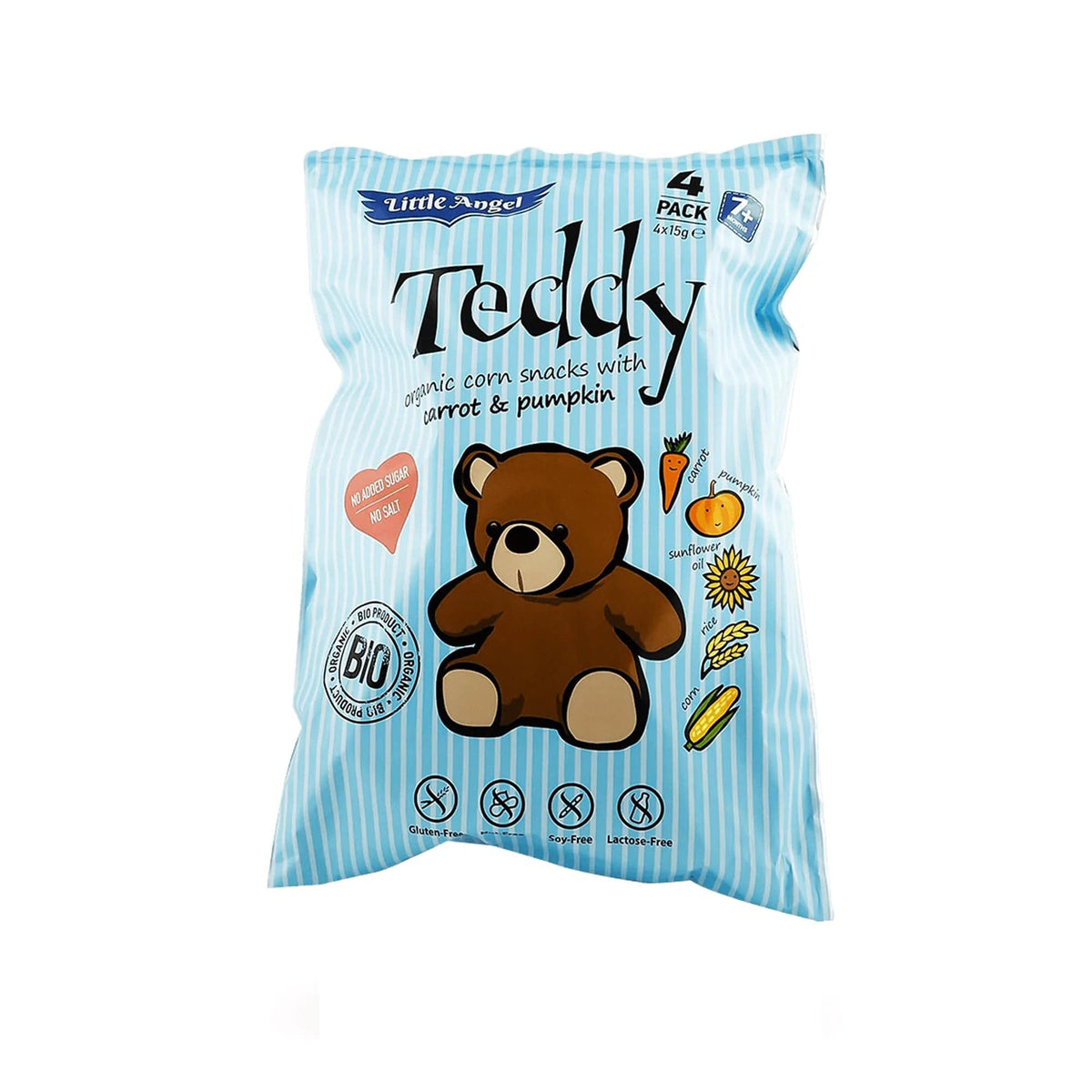 Mc LLOYD 's Teddy Carrot & Pumpkin Corn Crisps 4 x 15 g – Medpak